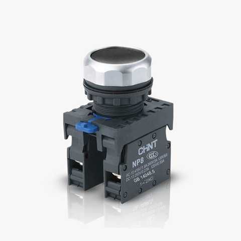 PULSADOR NEGRO 1NA NP8-10BN BLK CHINT - Conexión by INGMAQ